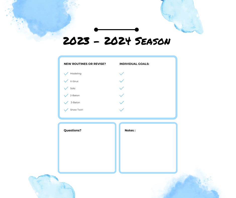 Routine Planning Worksheet – Baton Twirling Unlimited